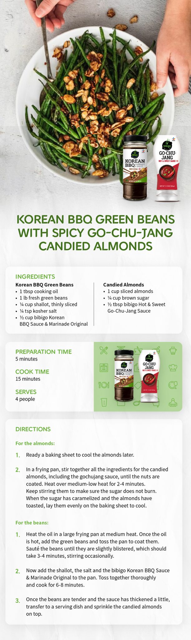 Recipe and directions for the. Korean BBQ Green Beans With Spicy Go-Chu ...